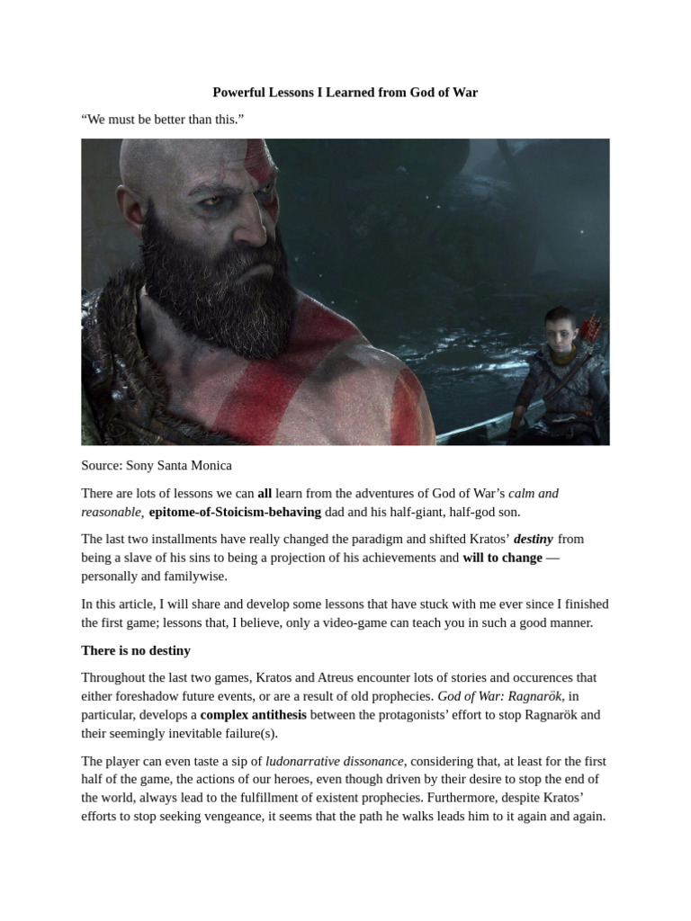 Lessons from God of War's Journey | PDF