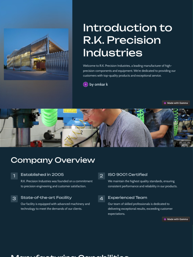 R.K. Precision Industries Overview | PDF | Grinding (Abrasive Cutting ...