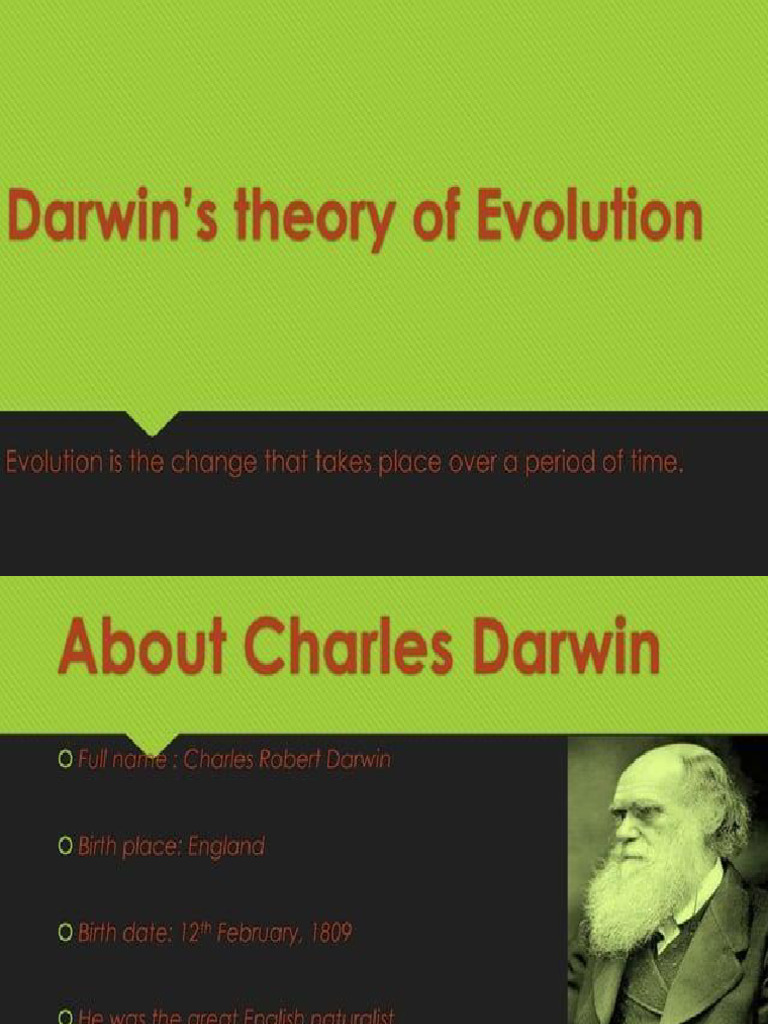 Darwins Theory | PDF