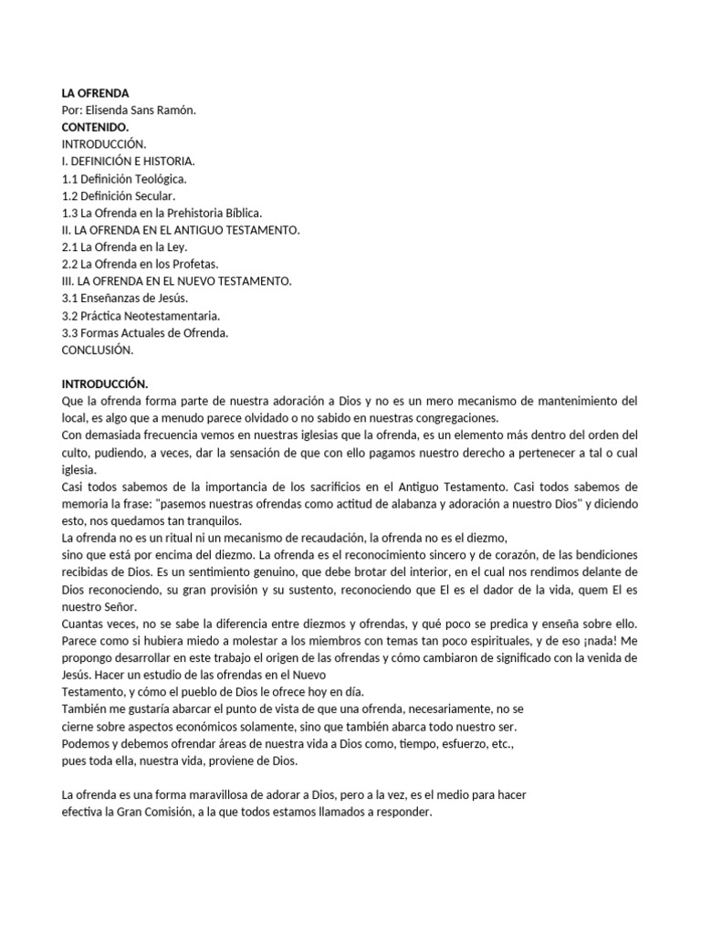 La Ofrenda | PDF