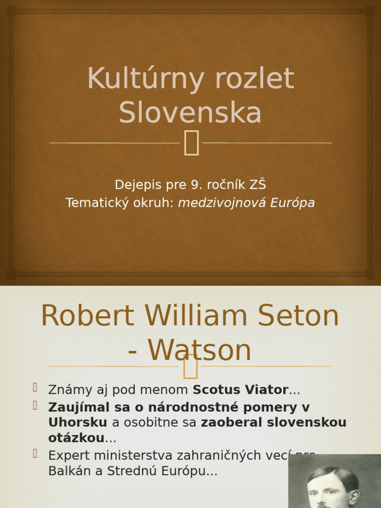 Kultúrny Rozlet Slovenska Prez. | PDF