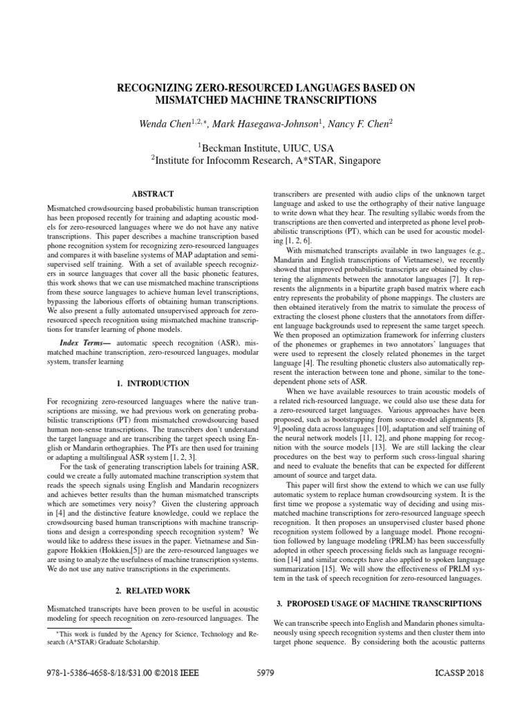 Recognizing_Zero-Resourced_Languages_Based_on_Mismatched_Machine_Transcriptions | PDF | Speech ...