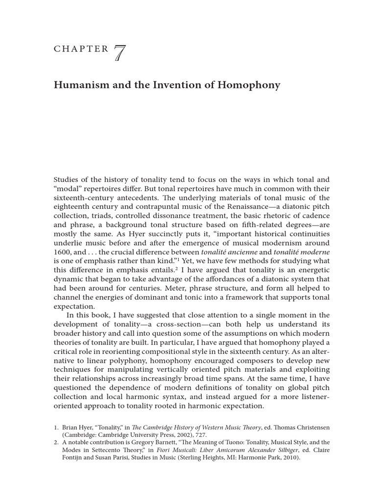 Hearing Homophony Chapter 7 | PDF | Musical Compositions | Elements Of ...