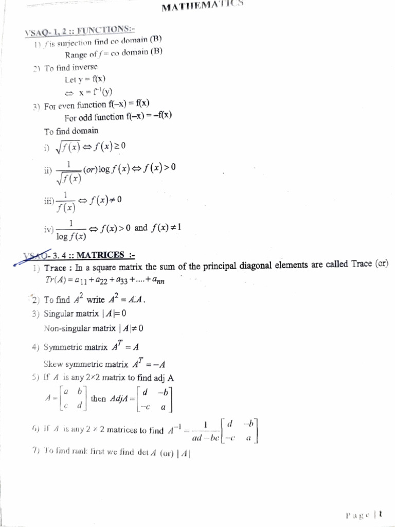 Maths 1a | PDF