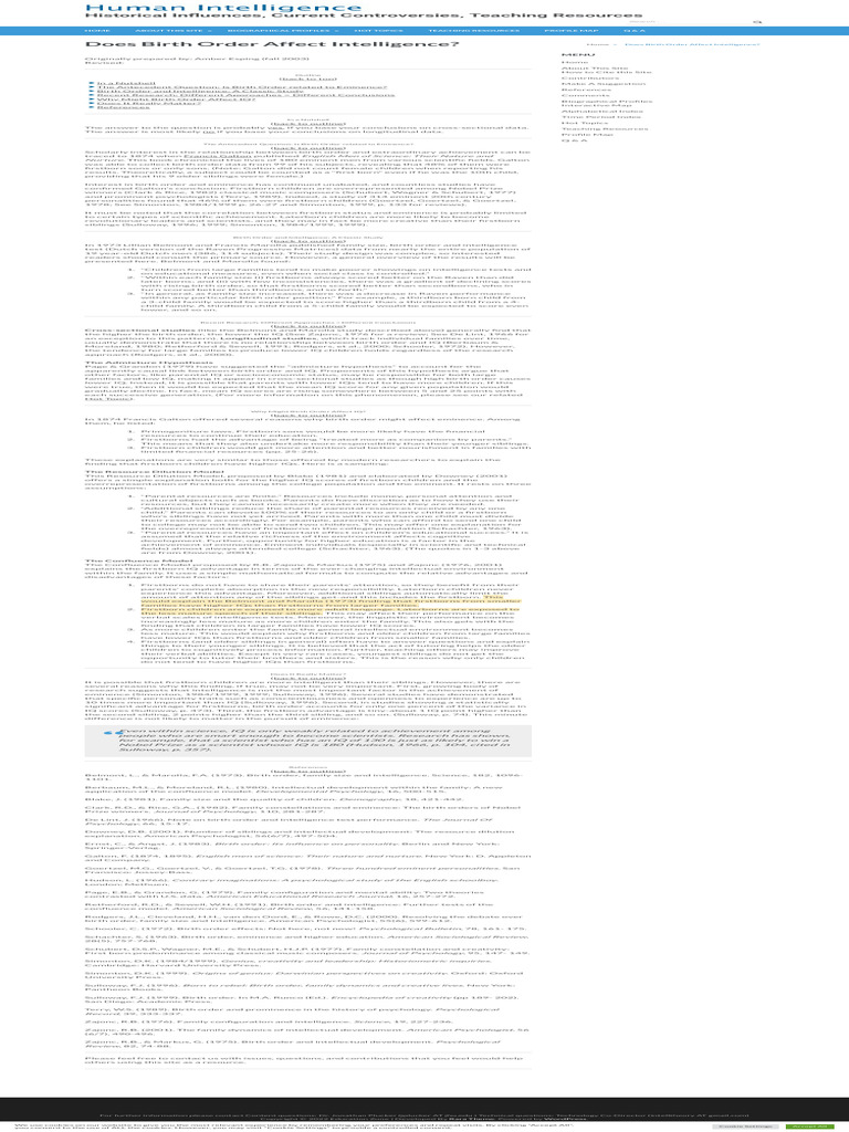 Does Birth Order Affect Intelligence? - Historical Influences, Current ...