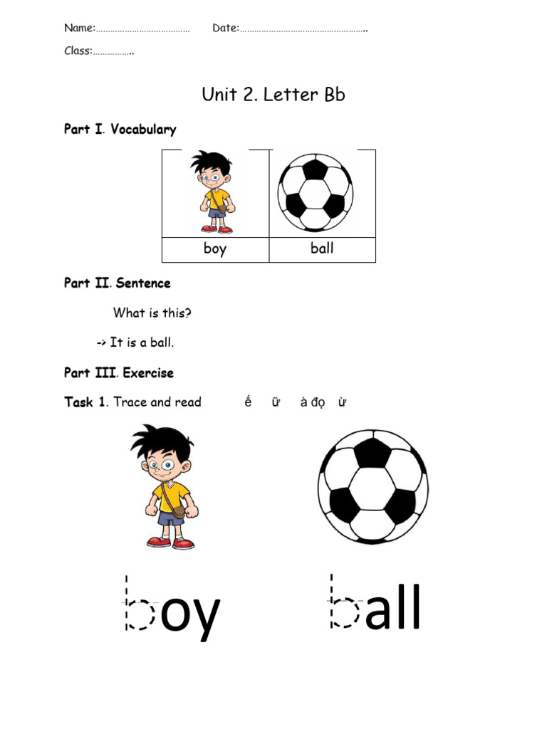 Letter B Worksheet | PDF