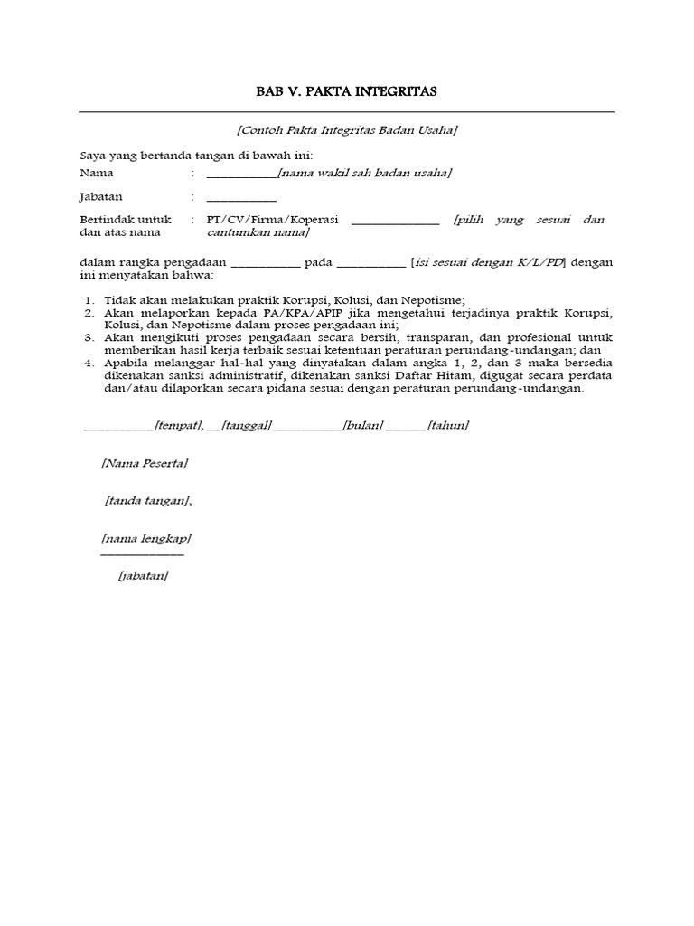 Contoh Isian PQ | PDF