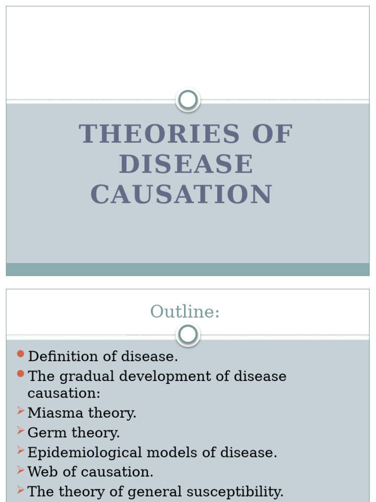 1b Theories of Disease Causation | PDF | Diseases And Disorders | Biology