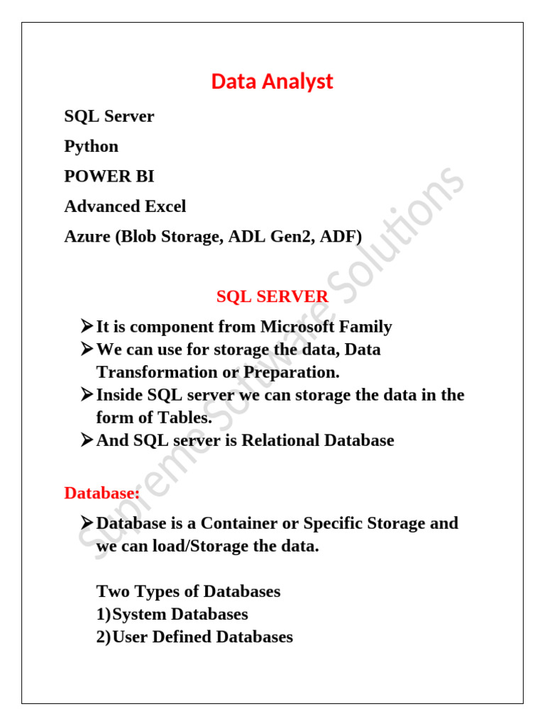Data Anlyst Feb Batch | PDF
