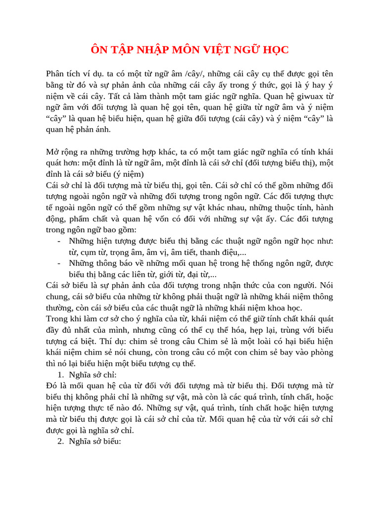 Ôn tập NMVNH | PDF