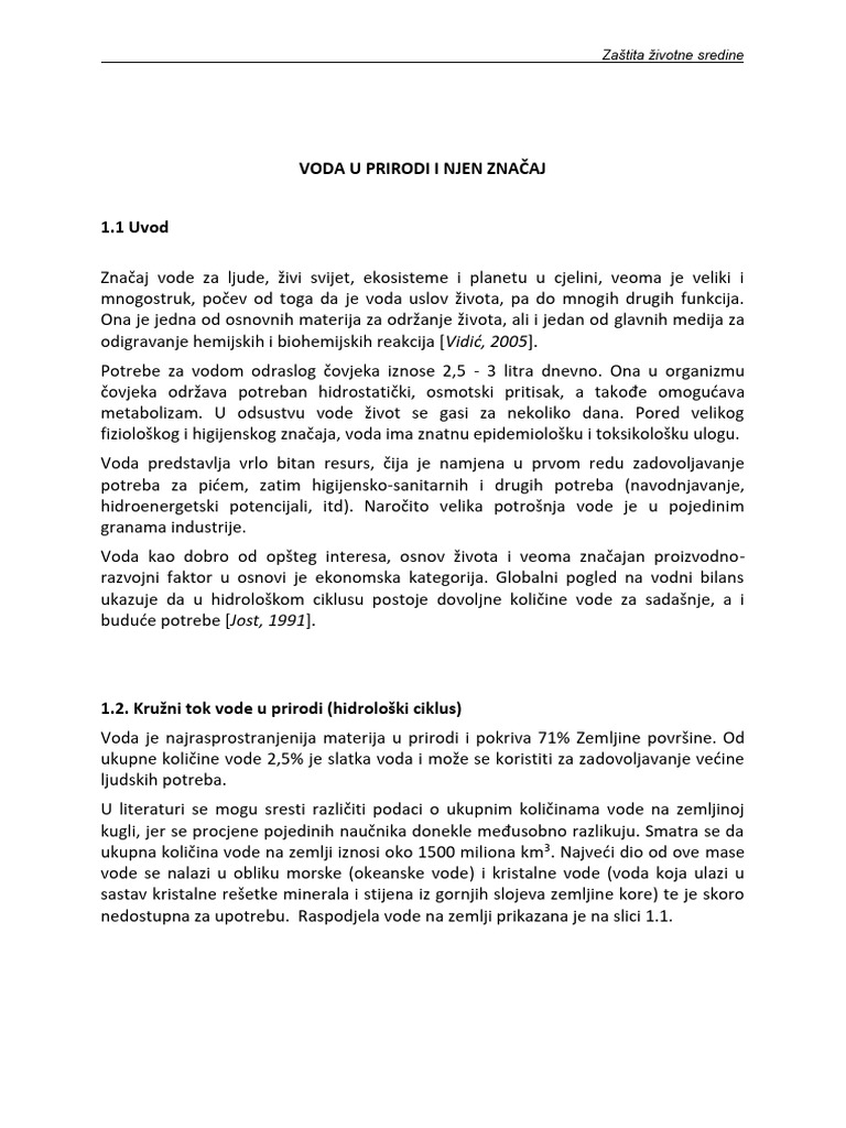 Znacaj Vode, Prirodne Vode - 2 | PDF