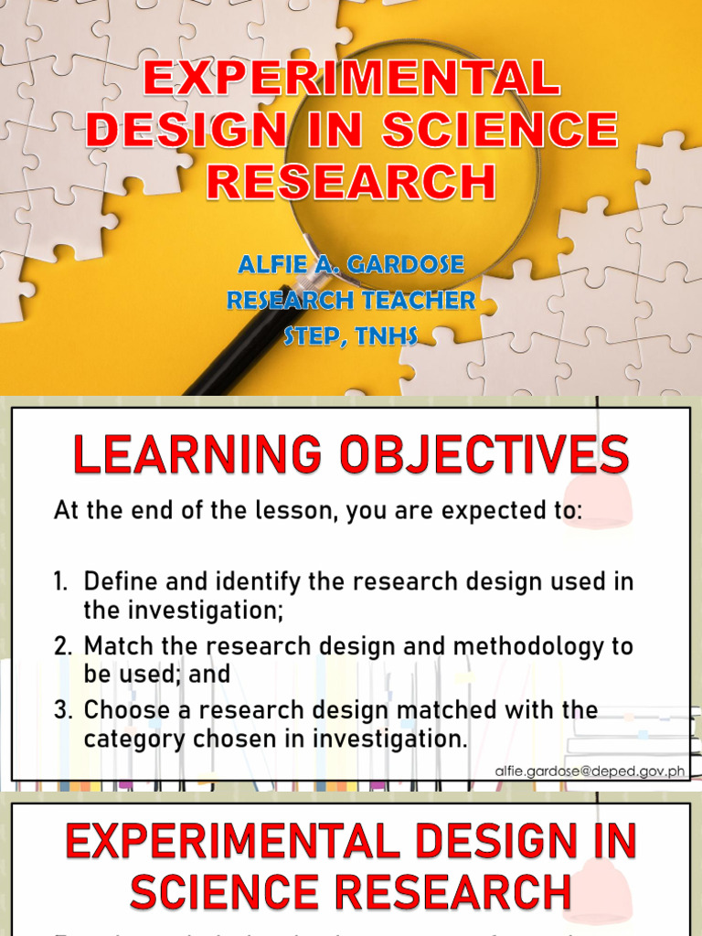Experimental Design in Science Research | PDF | Experiment | Methodology
