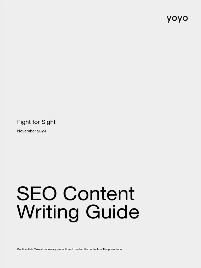 Fight For Sight SEO Content Writing Guide | PDF | Search Engine Optimization | Internet Search