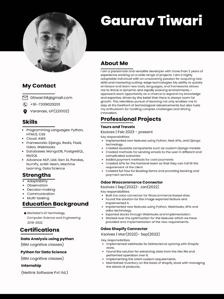 Resume (Gaurav 2023) | PDF