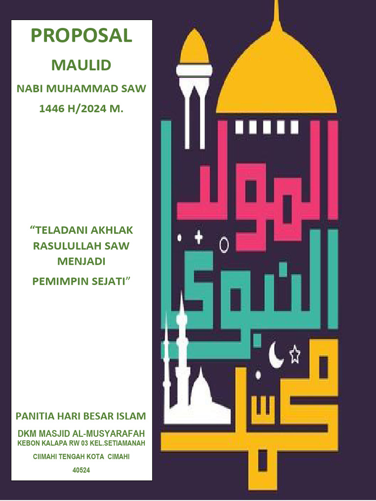 Proposal Maulid RW 03 Cimahi | PDF
