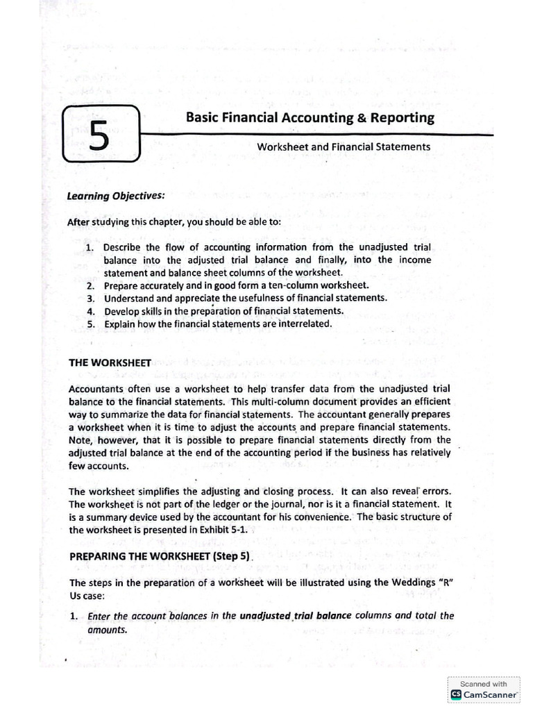 Chapter-5 Worksheet | PDF