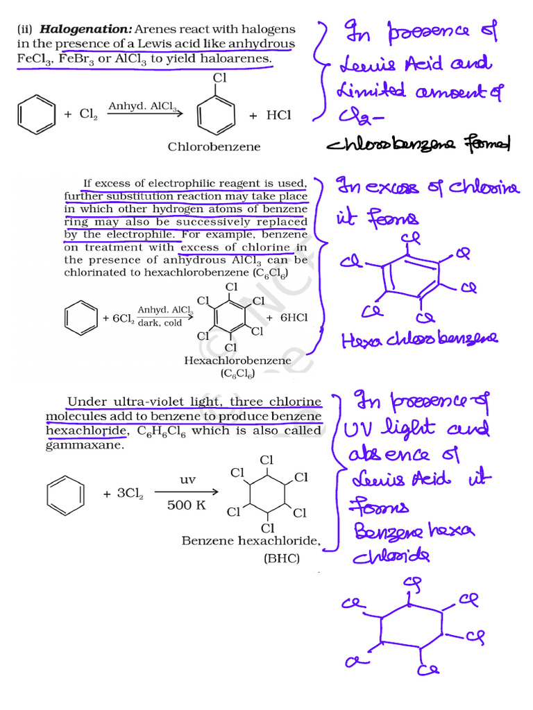 Chlorination of Benzene | PDF