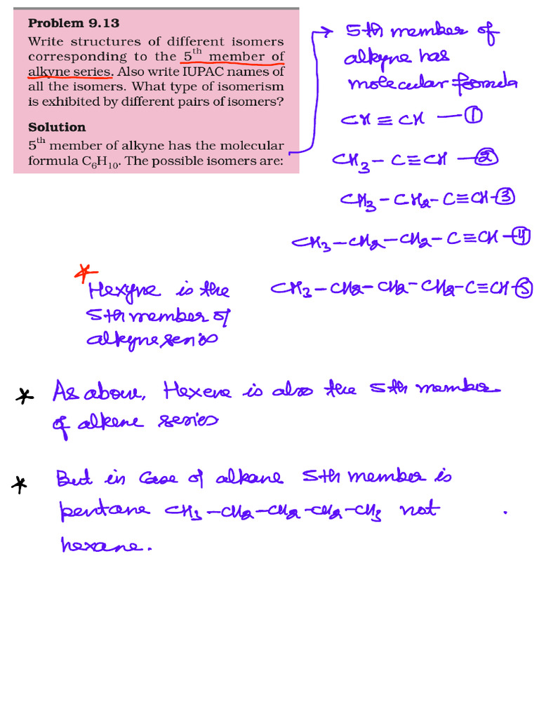 Alkyne Formula and Alkene Formula | PDF