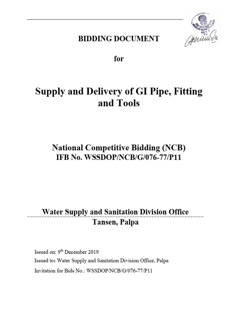 NCB - GI & Fitting 11 (1) | PDF | Prices | Procurement