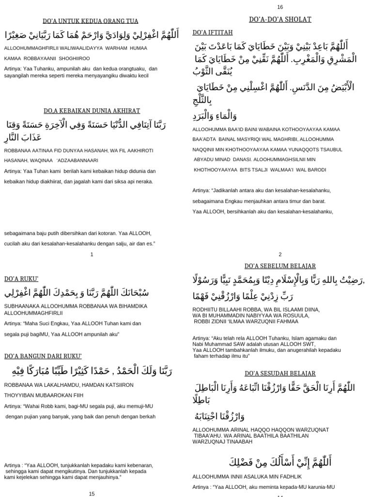 Kumpulan Do'a - Do'a | PDF