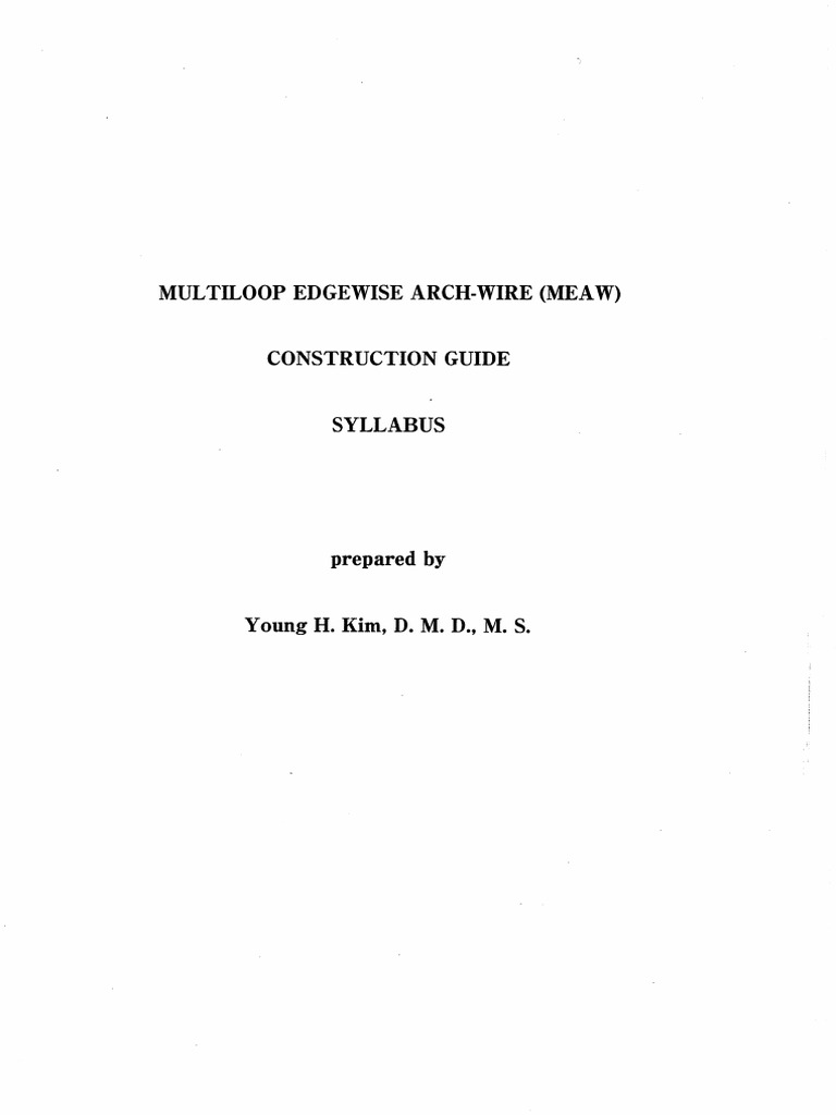 Construcción MEAW Syllabus | PDF