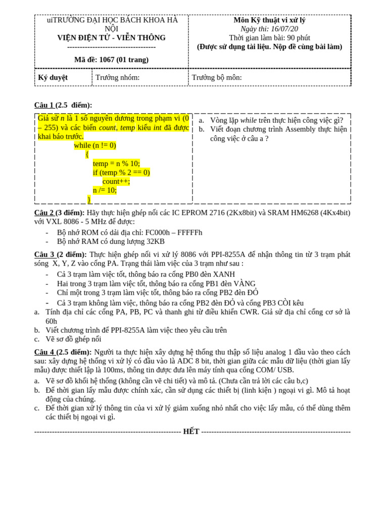 MockupExam 20192 VXL Final noMultipleChoice | PDF