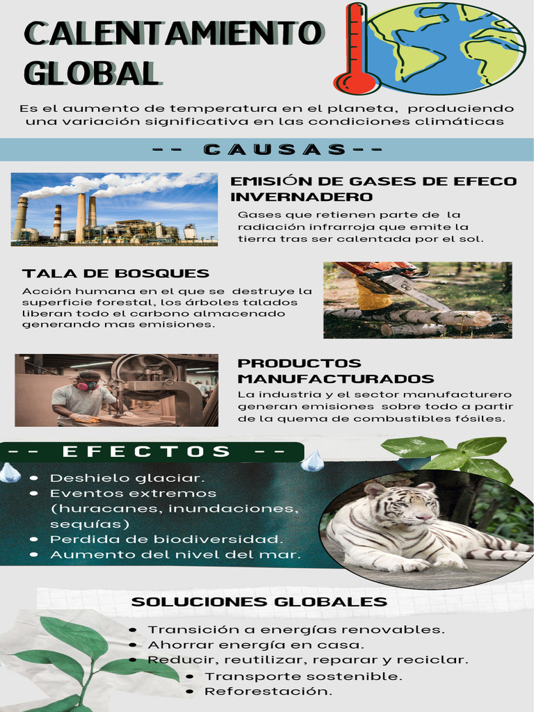 Efectos y causas del calentamiento global | PDF