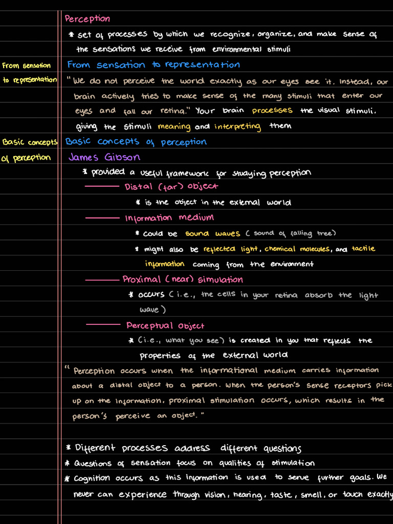 Cognitive Psychology Chapter 3 Visual Perception | PDF