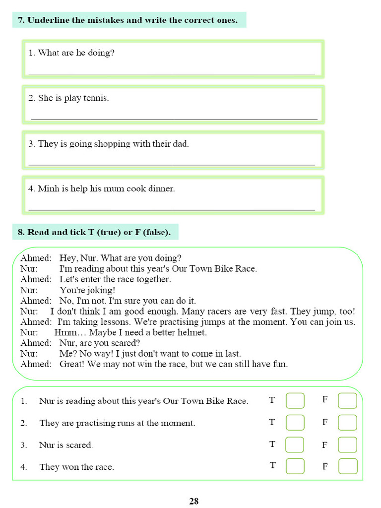 Bai Tap Bo Tro Unit 7 | PDF