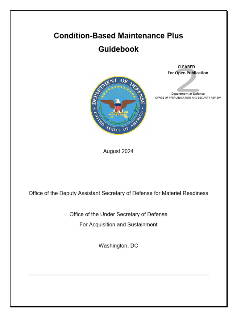 DoD CBM+ Maintenance Guide | PDF | Reliability Engineering