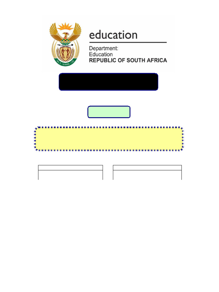 Grade 10 Provincial Exam Geography P2 (English) Examplar 2006 Question ...
