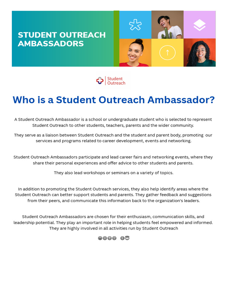 Who Is A Student Outreach Ambassador | PDF
