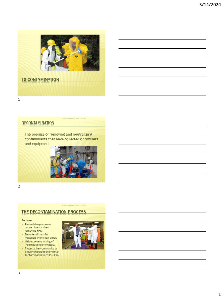 Decontamination | PDF | Solubility | Personal Protective Equipment