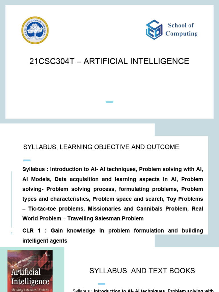 AI_Unit1_240220_193243 | PDF | Artificial Intelligence | Intelligence (AI) & Semantics