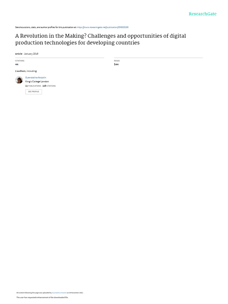 A revolution in the making Challenges and opportunities of digital ...