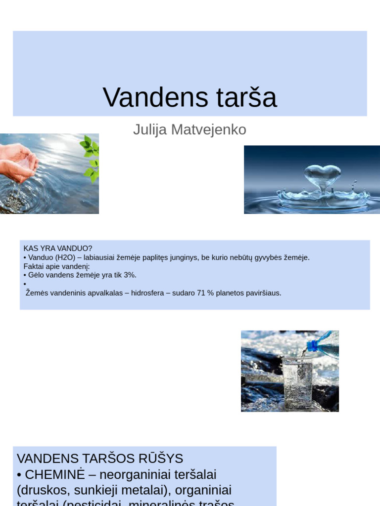 Vandens Tarša | PDF