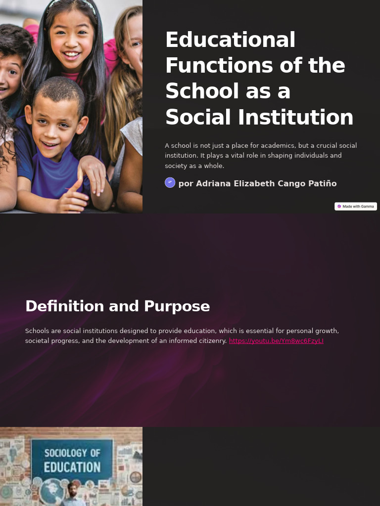 Educational Functions of The School As A Social Institution | PDF | Social Psychology | Psychology
