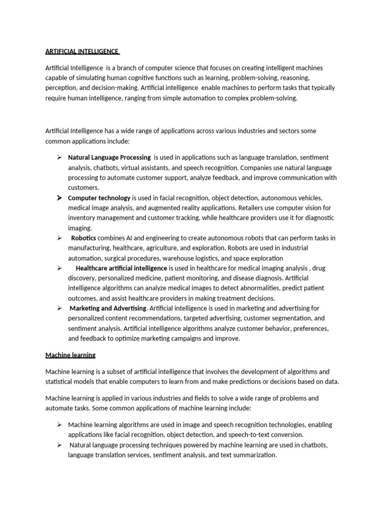 ARTIFICIAL INTE-WPS Office | PDF | Artificial Intelligence ...