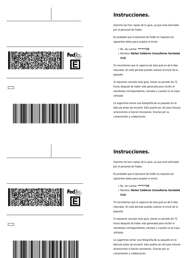 Guía de Fedex | PDF