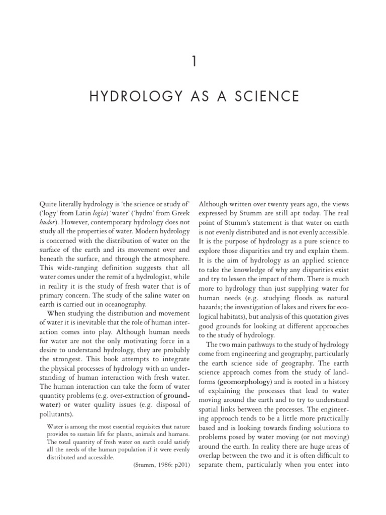 Hydrology: Water Distribution & Impact | PDF | Water | Hydrology