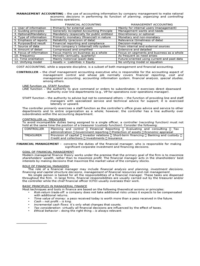 MNGT Accounting Vs Financial | PDF | Management Accounting | Accounting