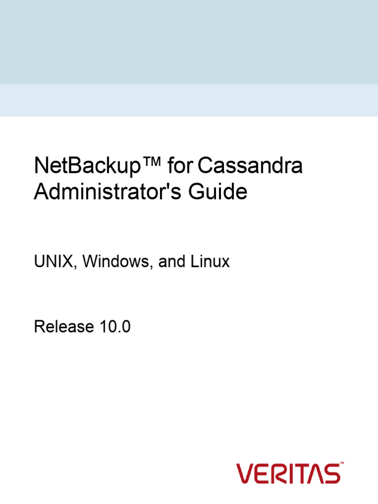 NetBackup10 AdminGuide Cassandra | PDF | Computer Cluster | Backup