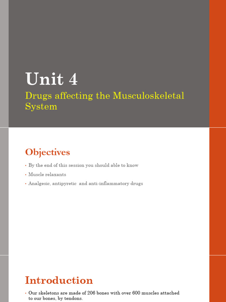 Drugs Acts On Musculoskeletal System | PDF | Nonsteroidal Anti ...