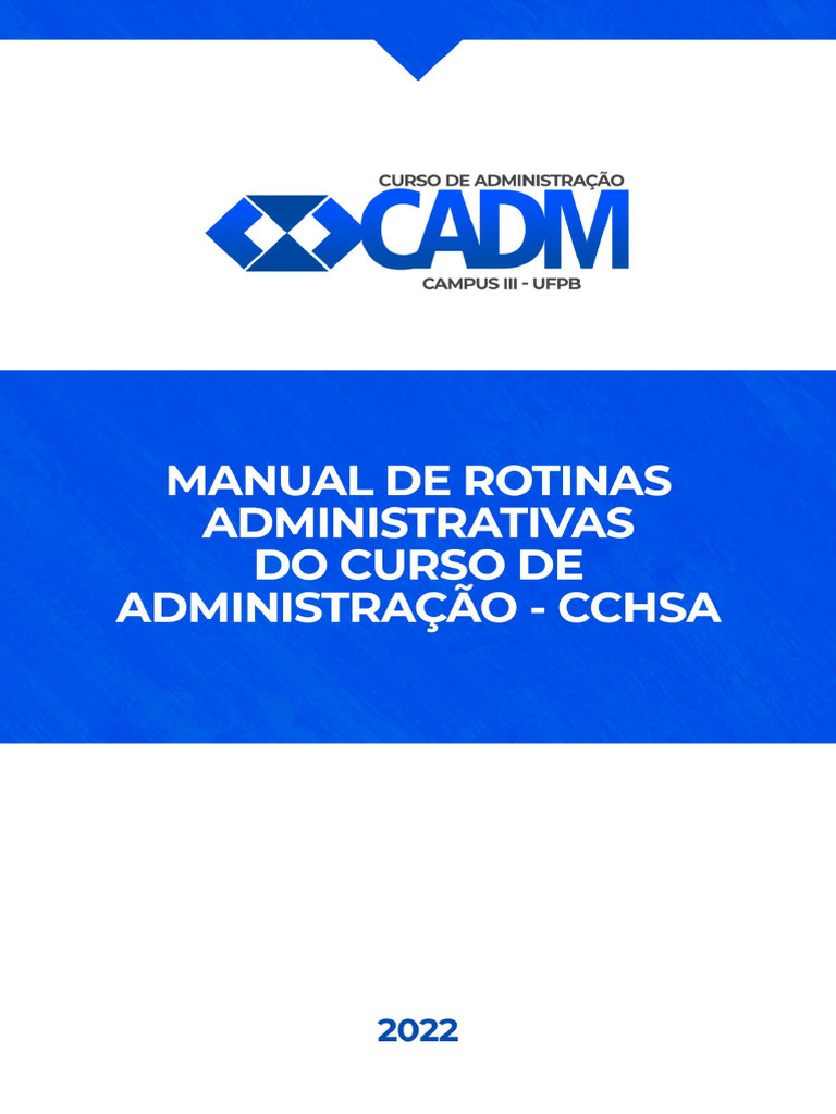 Manual de Rotinas Administrativas | PDF