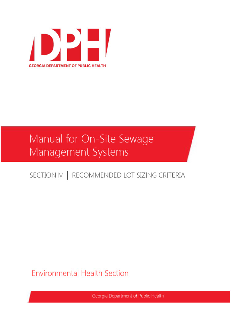 On-Site Sewage Lot Sizing Guidelines | PDF | Sanitary Sewer | Land Lot