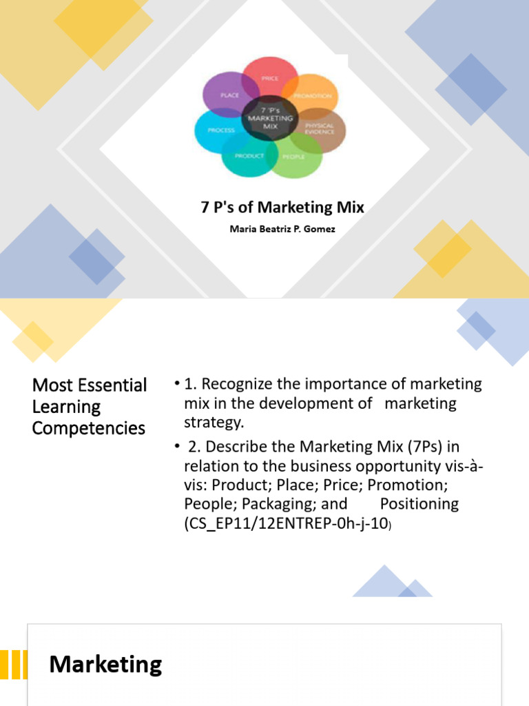 Understanding the 7 P's of Marketing Mix | PDF | Marketing | Financial ...