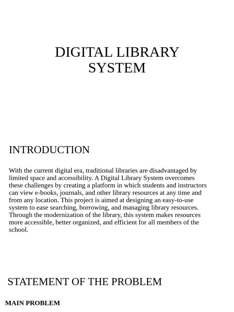 New Digital Library System | PDF | Libraries | Digital Library
