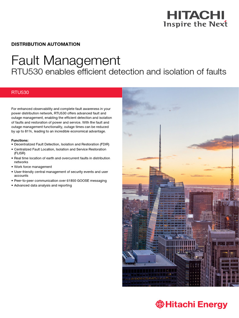 RTU530 Fault Management A4 | PDF | Electrical Grid | Automation
