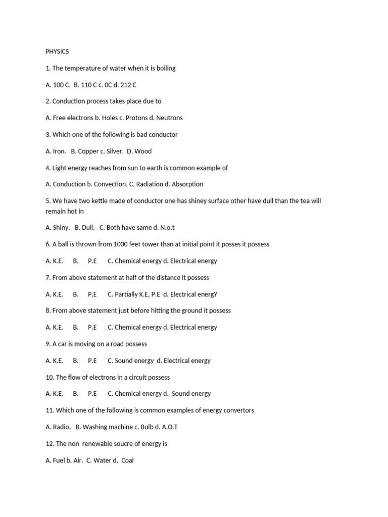 Physics Mock Test | PDF
