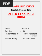 CHILD LABOR English Project | PDF | Child Labour | International Labour ...